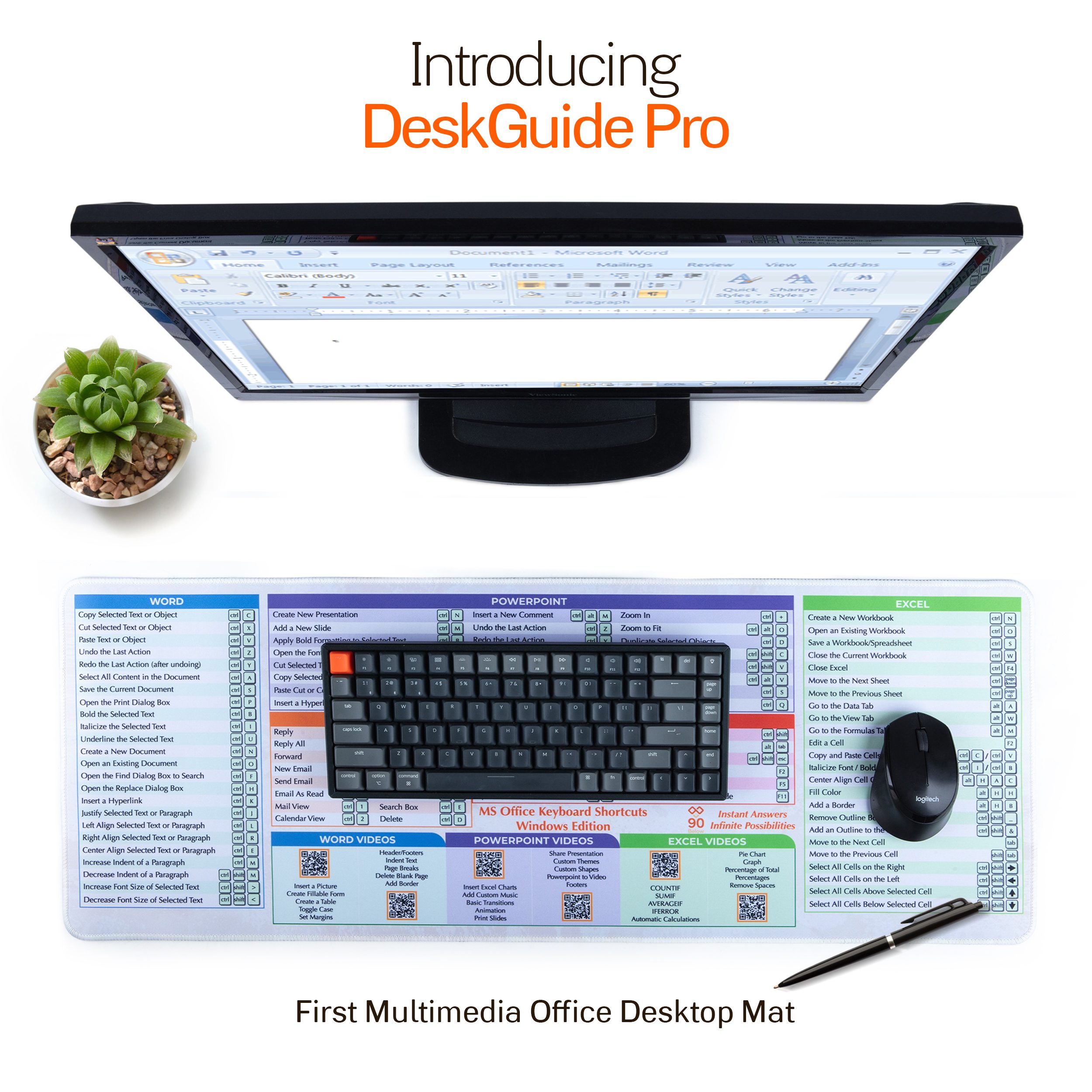 DeskGuide Pro Smart Mat – Windows Microsoft Office – 90 Below