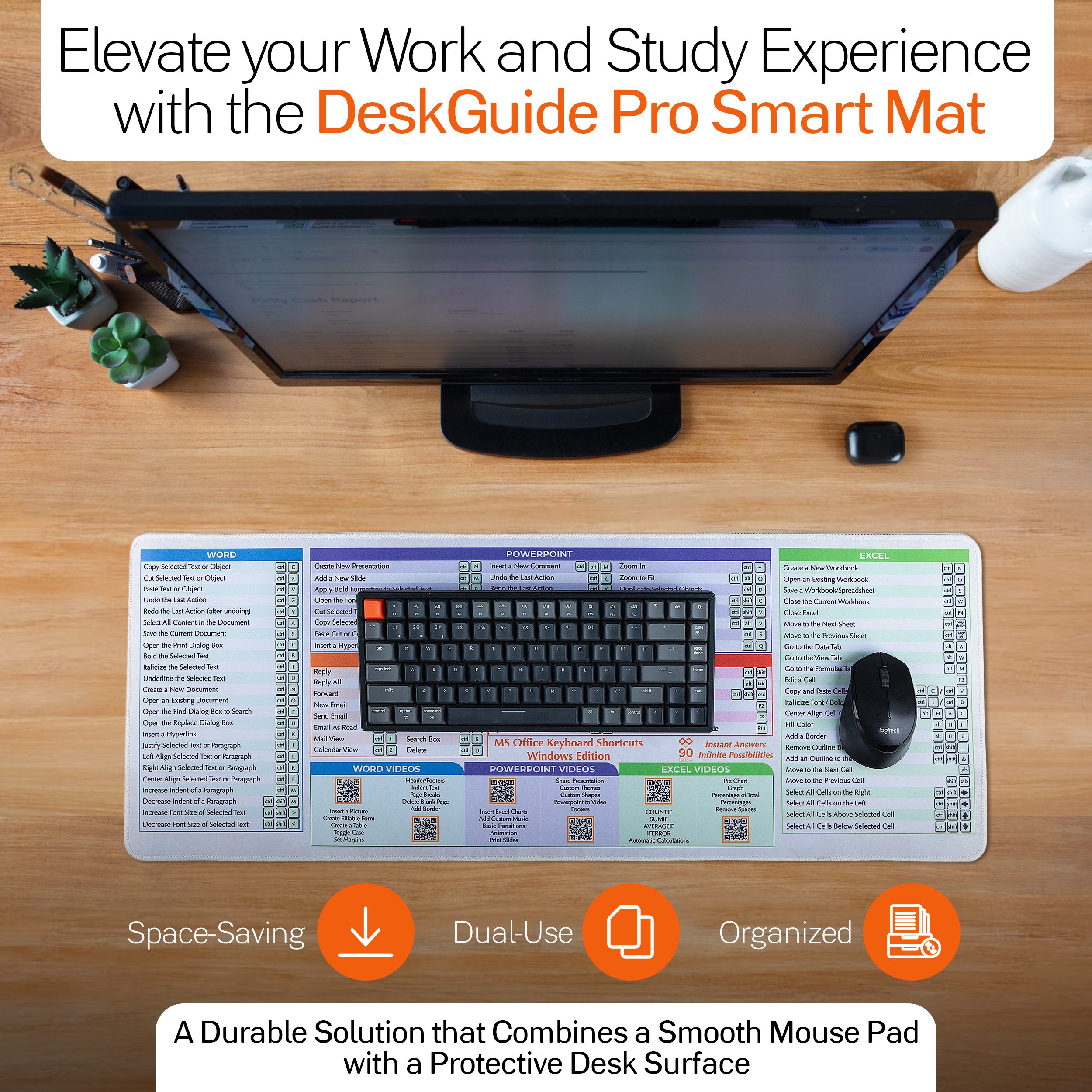 DeskGuide Pro Smart Mat – Windows Microsoft Office – 90 Below